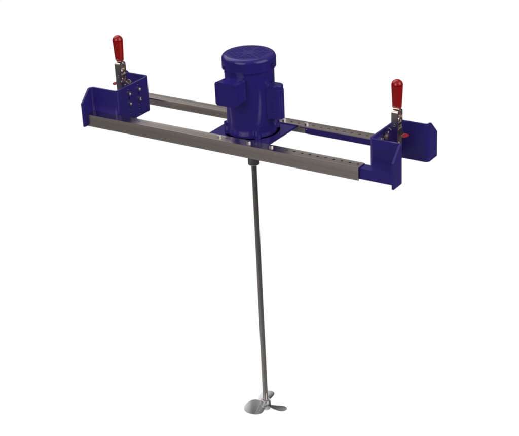 1.5 HP Variable Speed Toggle Clamp Tote Mixer | IMC Mixers