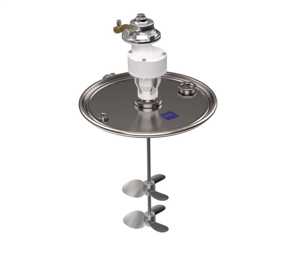 1.5 HP Air Motor Gear Drive Drum Lid Mixer - IMC Mixers